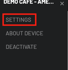 KDS: Settings Overview
